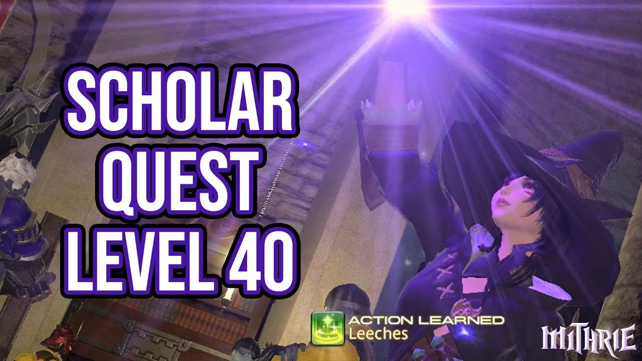 FFXIV 2.1 0192 Scholar Quest Level 40 - YouTube
