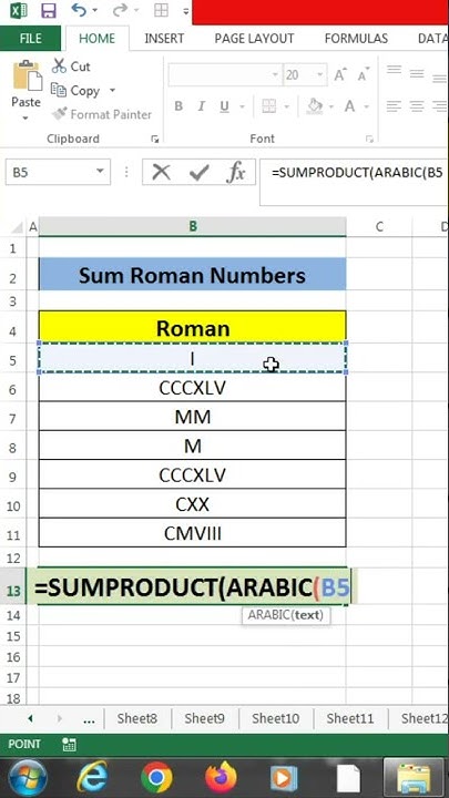 #shorts | How to Sum Roman Numbers in Excel | Sum Roman | #excelshorts #exceltips - YouTube