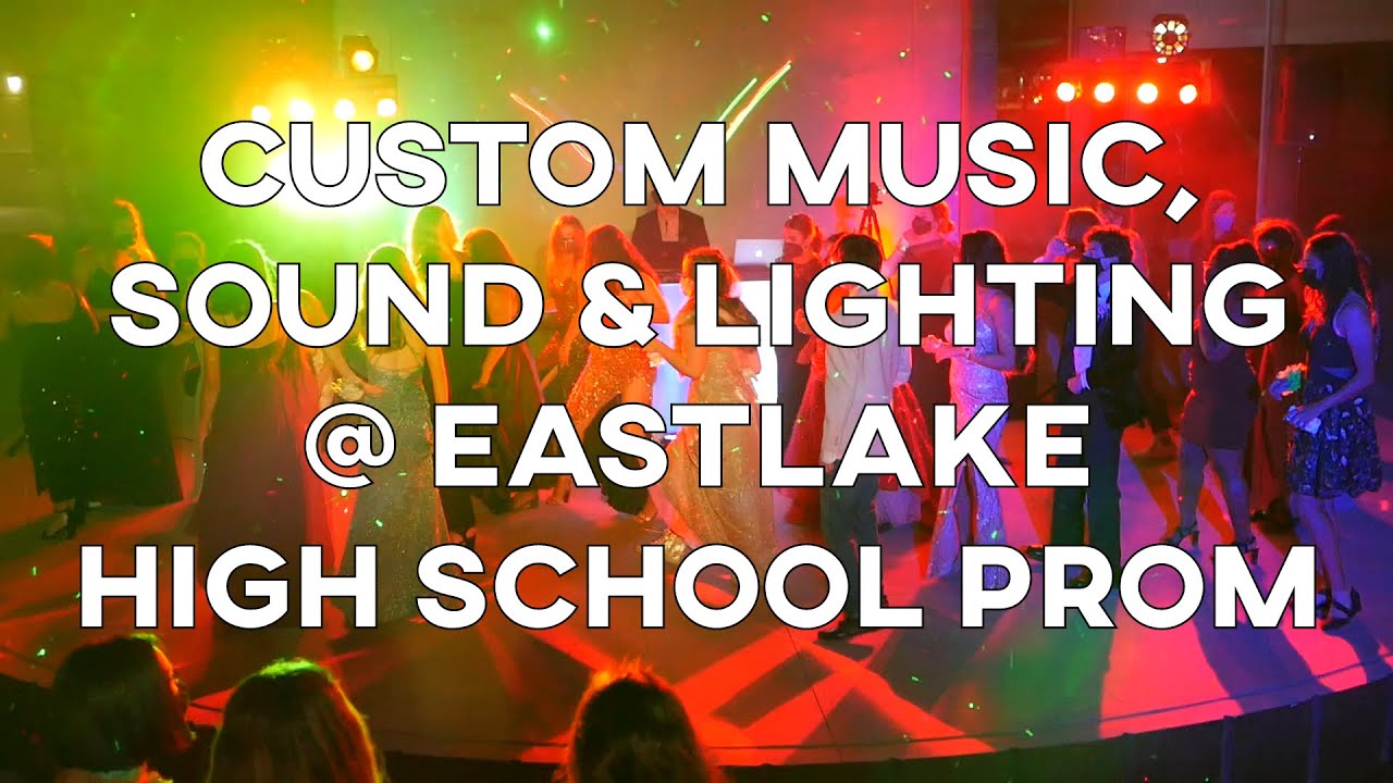 DJ Equipment & Laser Stage Lighting @ San Diego Prom Event: Wash, Flood ...