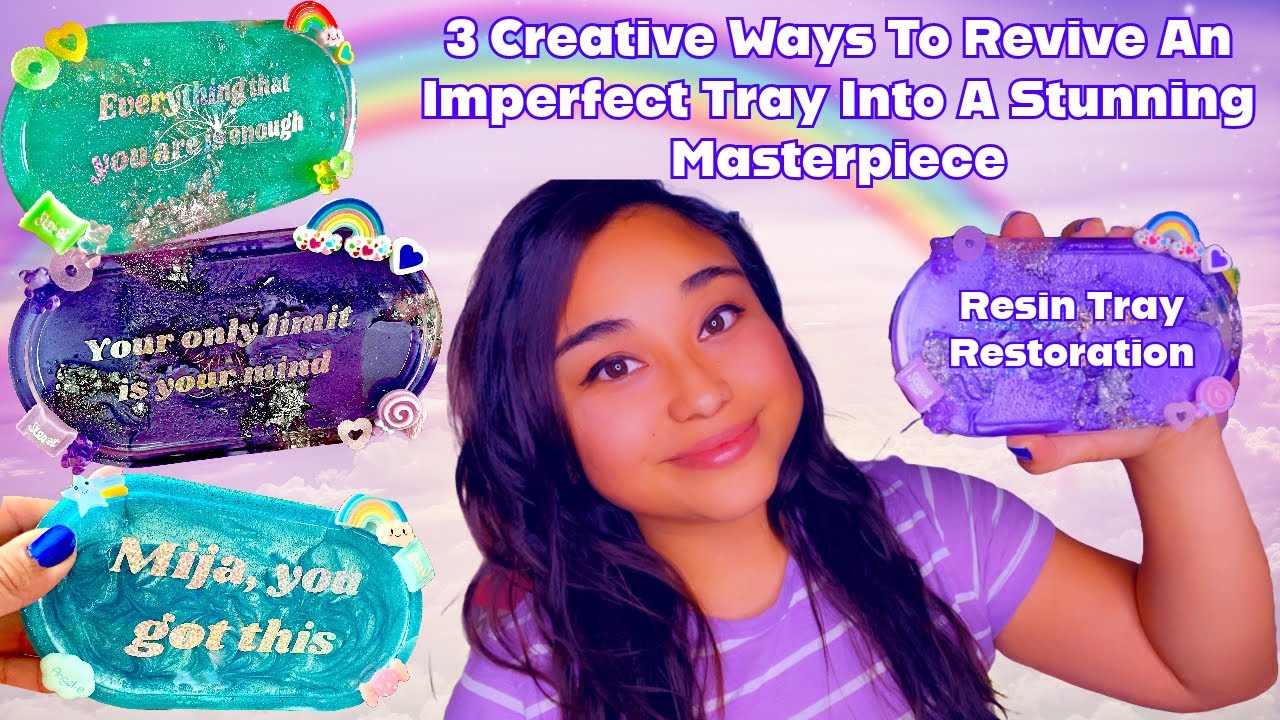 Resin Restoration: 3 Creative Ways To Revive An Imperfect Tray Into A Stunning Masterpiece - YouTube