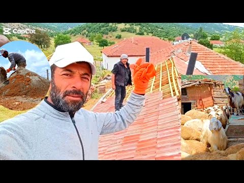 Koyun dışkısından çıkan asit ahırı uçurttu resmen yakmış..!!  Yeniledik inşaat işleri. 