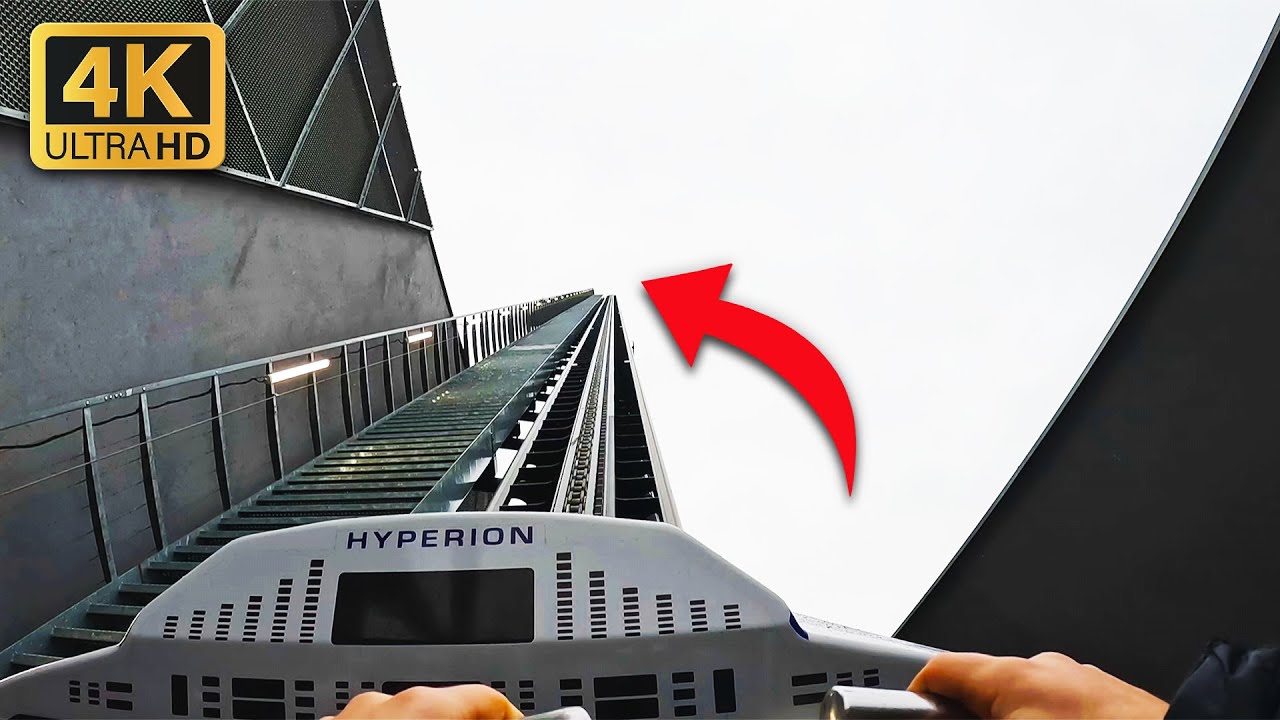Hyperion Front Row 4K POV | Insane Intamin Hyper Coaster at ...