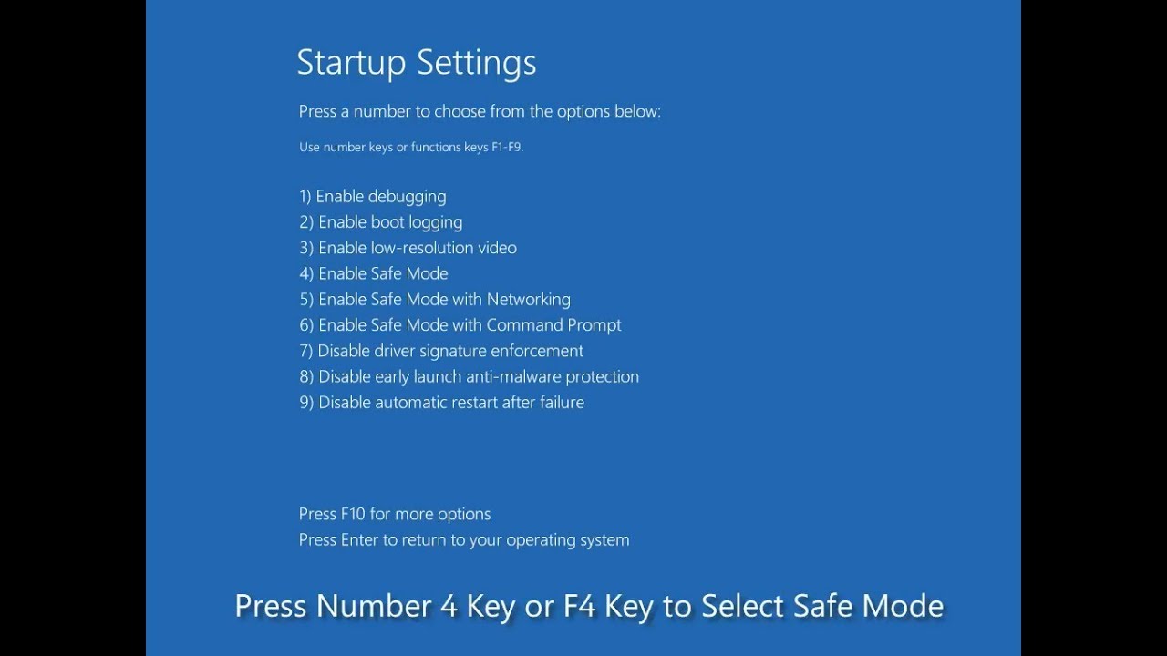 How to Start or Boot in Safe Mode in Windows 10 - YouTube