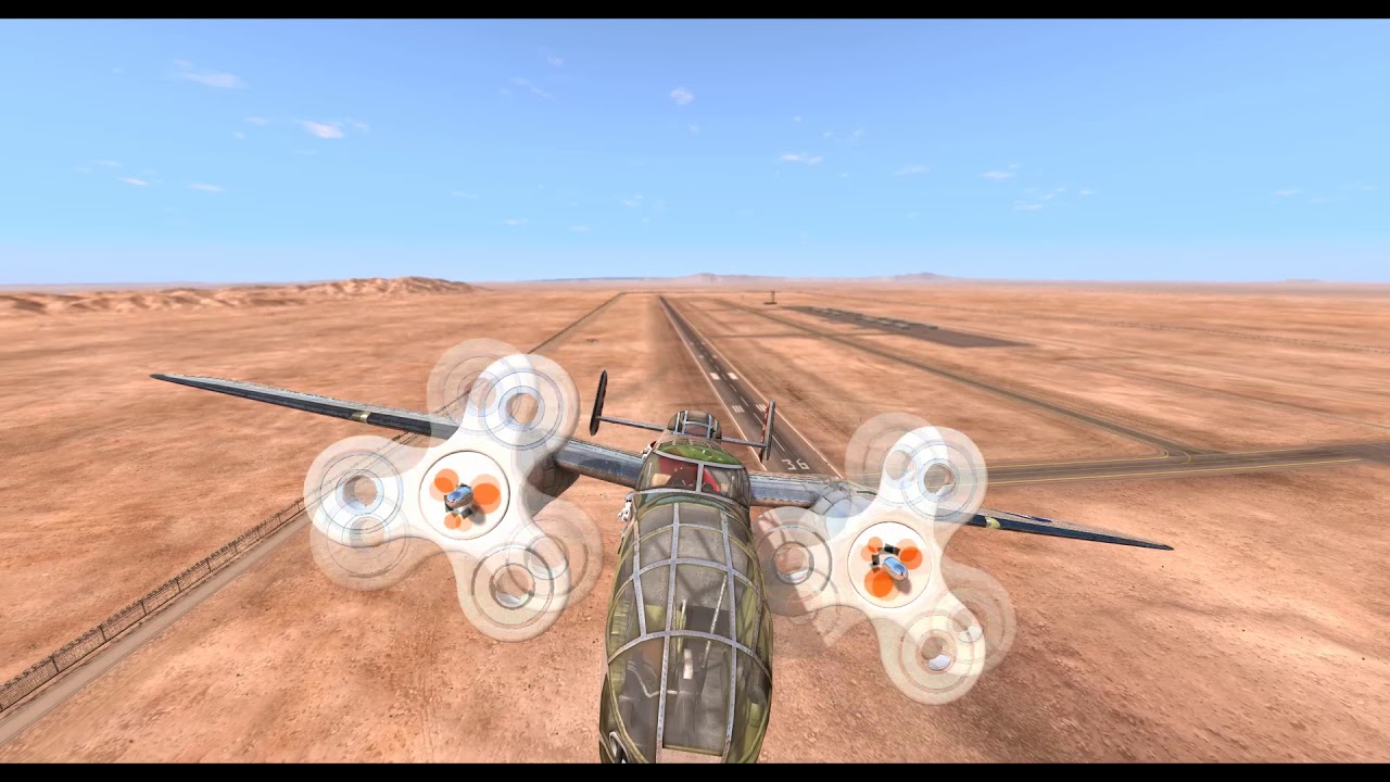 Ugandan Knuckles flies a plane with fidget spinner propellers - YouTube