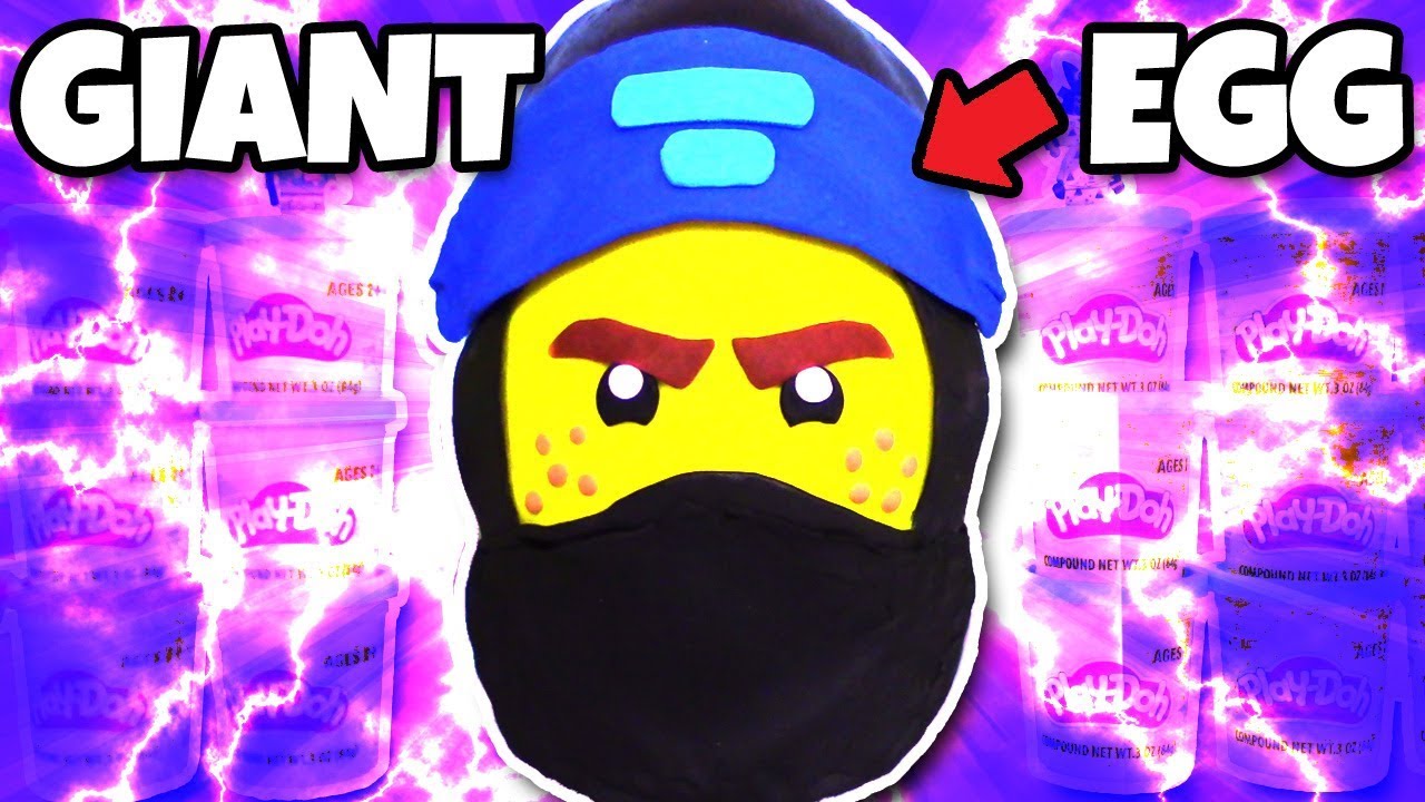 GIANT JAY PLAY DOH SURPRISE EGG LEGO NINJAGO MOVIE Paw Patrol Marvel ...