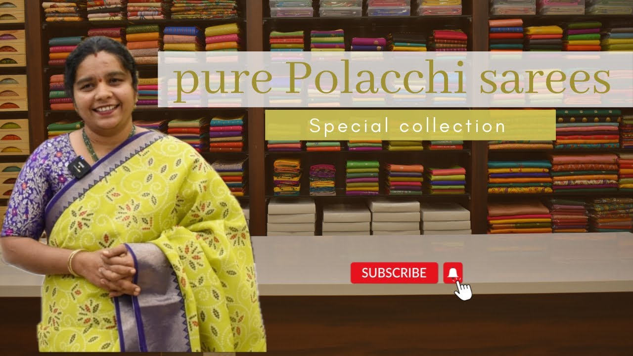 Pure polacchi sarees || @poornimaprints8119 - YouTube
