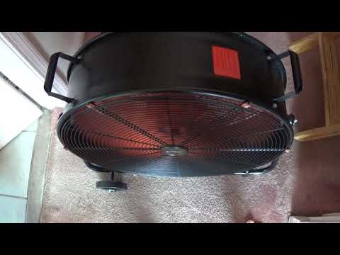 Utilitech 24 inch drum fan - YouTube