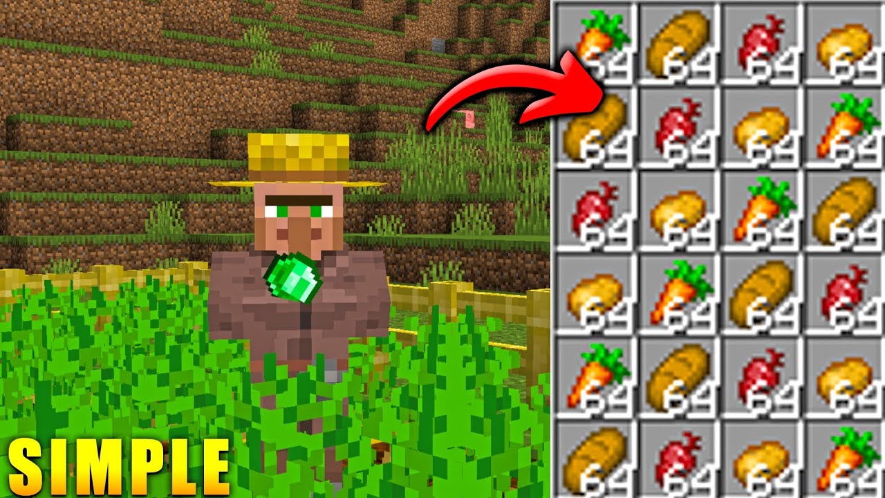 Simple 1.20 Crop Food Farm for Minecraft Bedrock (MCPE - Xbox - PS4 ...