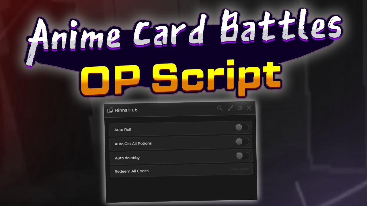 Anime Card Battles script – (Auto Roll, Auto Get all potions) - YouTube