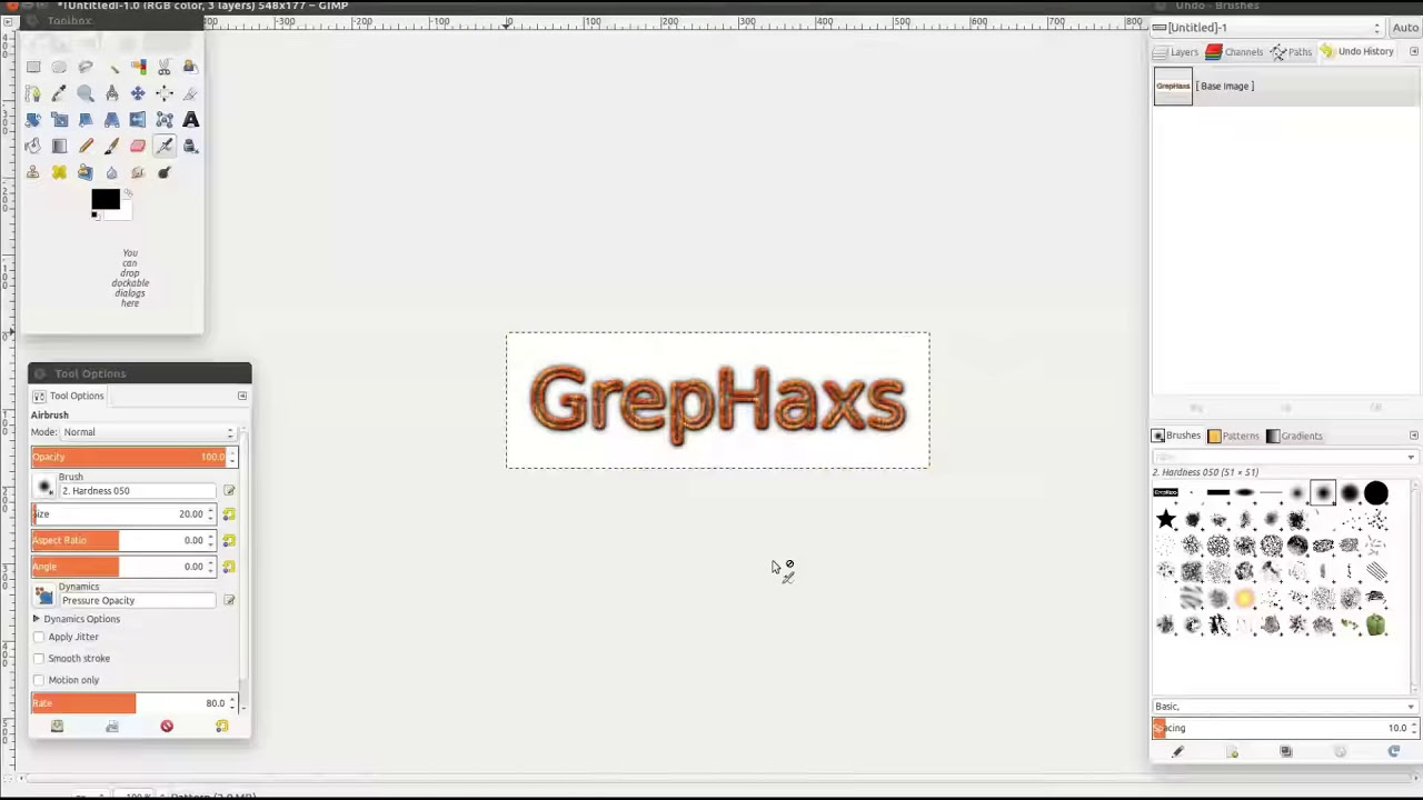 Gimp How To Make Quick Easy Logos - YouTube