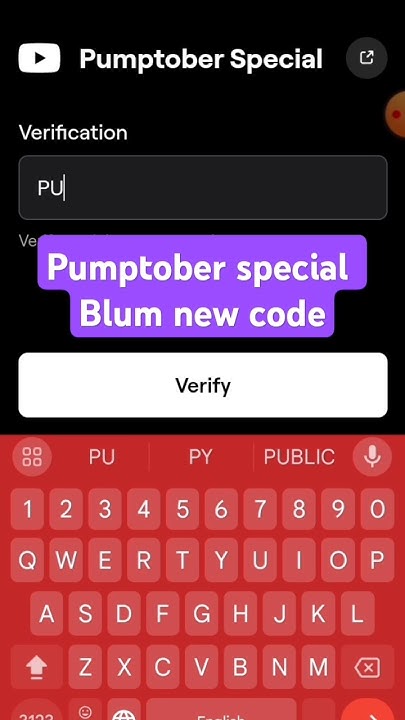 Pumptober Special Blum Code | Blum New Code Today Pumptober Special | Blum YouTube Video Code ...