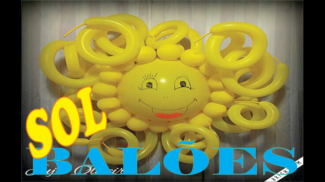 Como fazer Sol de Balões(Passo a Passo) - YouTube