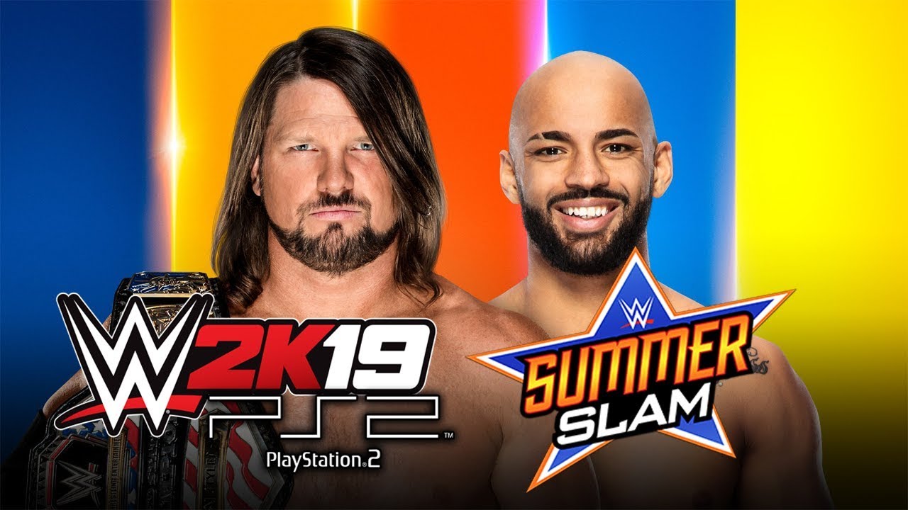 WWE 2K19 PS2 Simulations - Aj Styles Vs Ricochet (United States ...