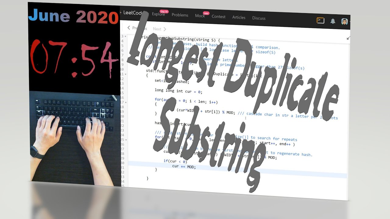 Longest Duplicate Substring YouTube longest-duplicate-substring-youtube