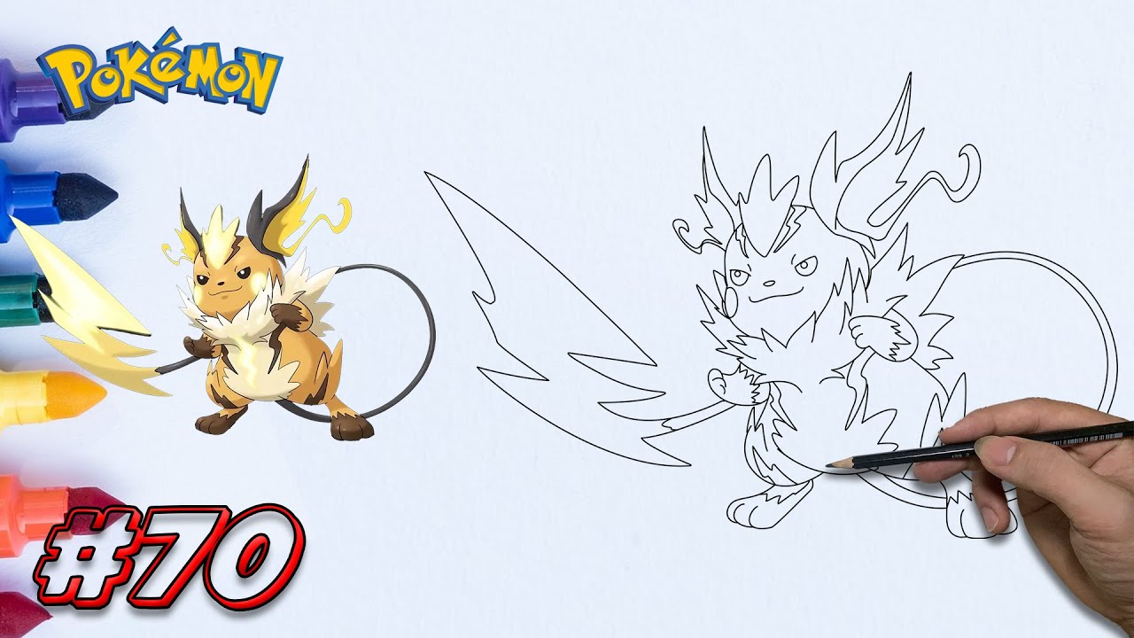 How To Draw Mega Raichu X | Pokemon - YouTube
