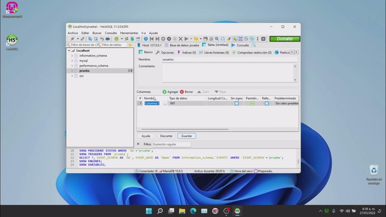 Configuración Y Uso Del Heidisql Youtube