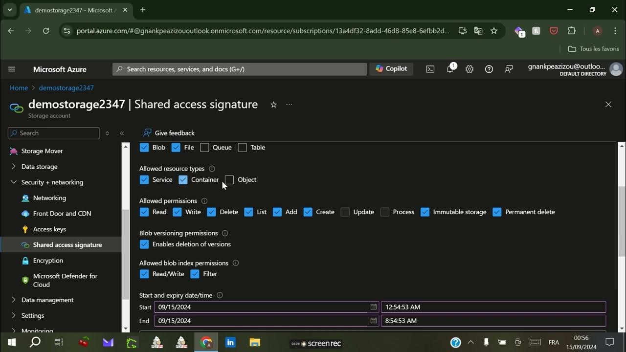 Mastering Azure Storage: How to Set Up a Shared Access Signature (SAS) Like a Pro! - YouTube
