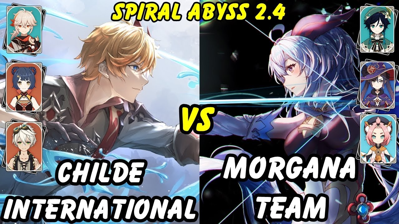 ( Full Star) 2.4 Abyss International Childe vs Morgana Team / Genshin ...