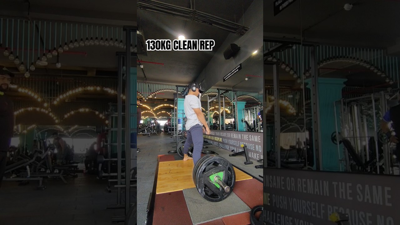 130kg clean rep | #sumodeadlift #powerlifting #india #youtube #shorts # ...