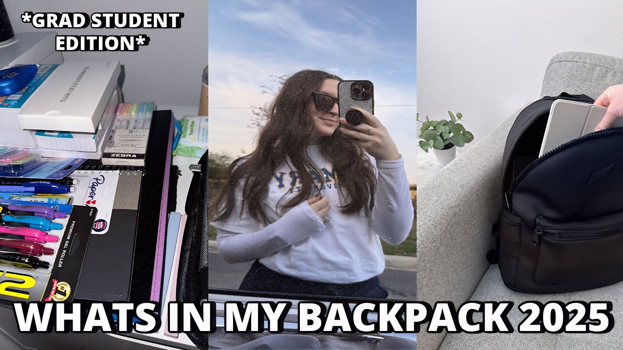 WHATS IN MY BACKPACK 2025 * grad student* - YouTube