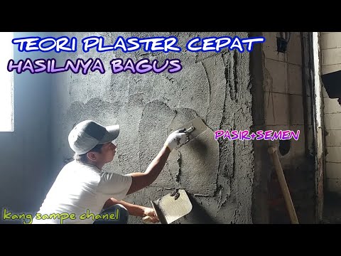 Tehnik Plaster cepat pada dinding bata ringan - YouTube
