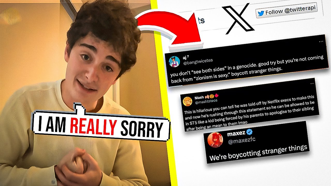 Noah Schnapp Breaks Down in Tears LIVE on IG, Begging for Forgiveness | Zionism Controversy ...