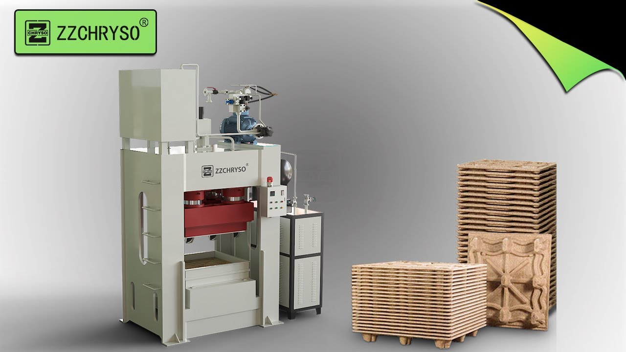 Full Automatic Compressed Wood Pallet Moulding Press Machine Production ...