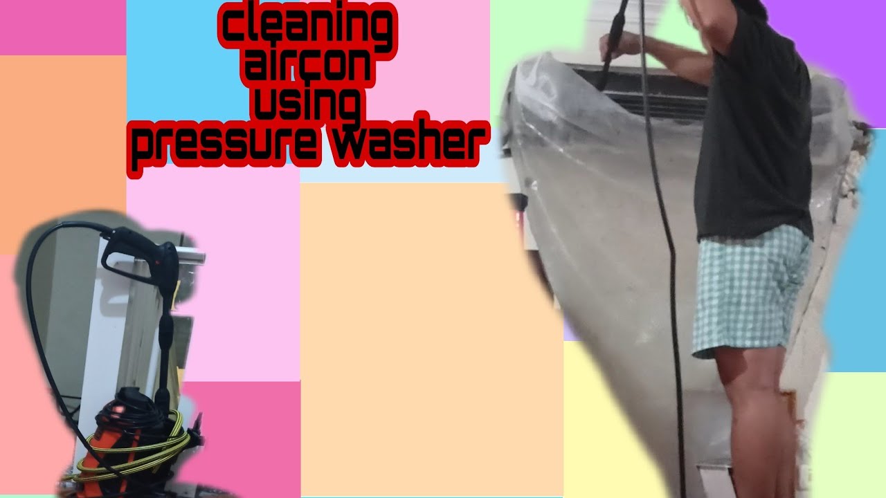 Cleaning Aircon Using Pressure Washer... - YouTube
