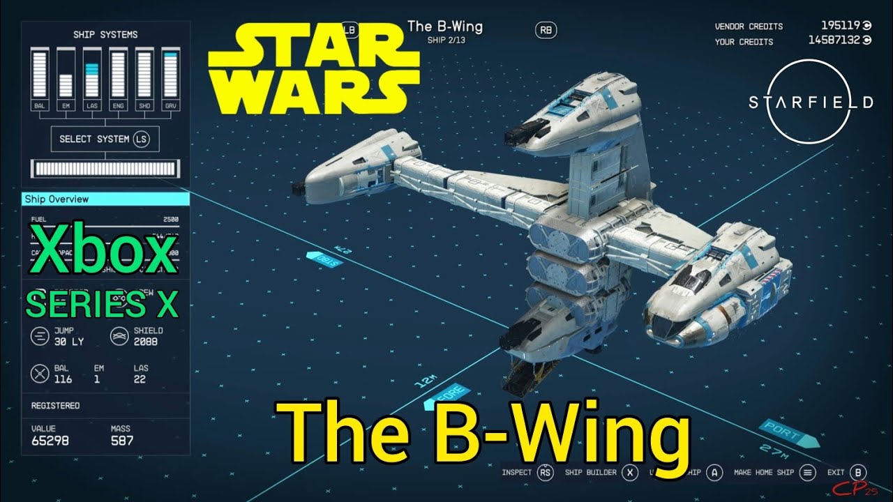 Starfield Ship Build - B-Wing - Xbox Series X - YouTube