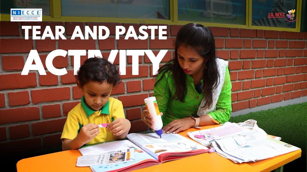 Tear and Paste Activity by our Little Kids - YouTube