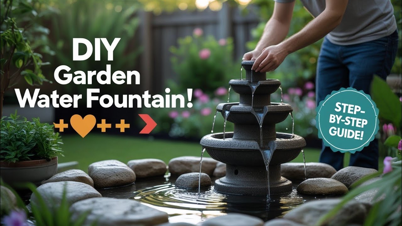 DIY Outdoor Garden Water Fountain: Step-by-Step Build & Installation ...