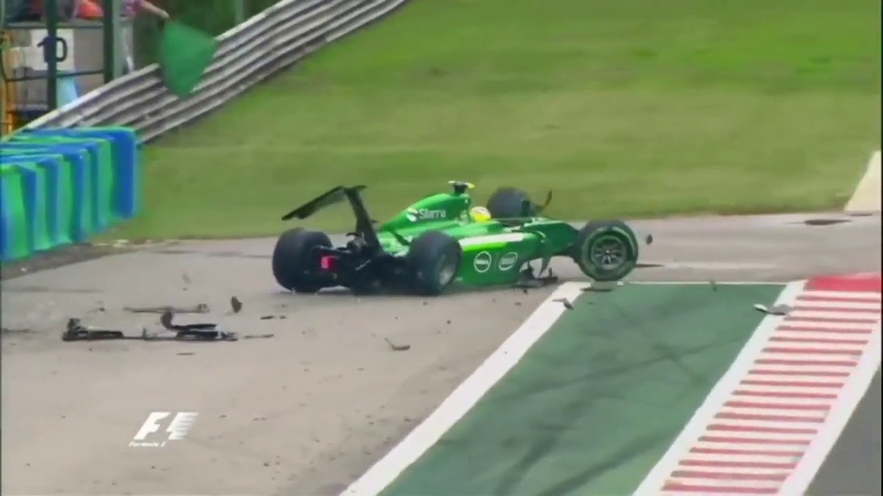 F1 Marcus Ericsson Crash Hungary 2014 - YouTube