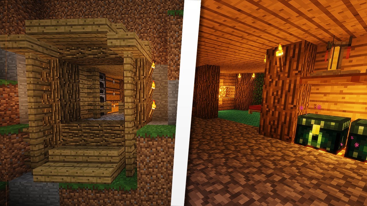 Minecraft Mountain/Cliff House Build Tutorial (PART 1) - YouTube