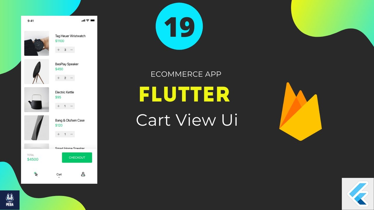Flutter E Commerce App Cart View UI | بالعربي - YouTube