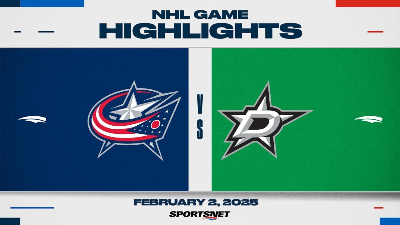 NHL Highlights | Blue Jackets vs. Stars - February 2, 2025 - YouTube