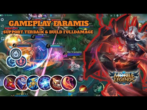 GAMEPLAY FARAMIS MIDLAND | BUILD & EMBLEM FULL DAMAGE | MOBILE LEGENDS ...
