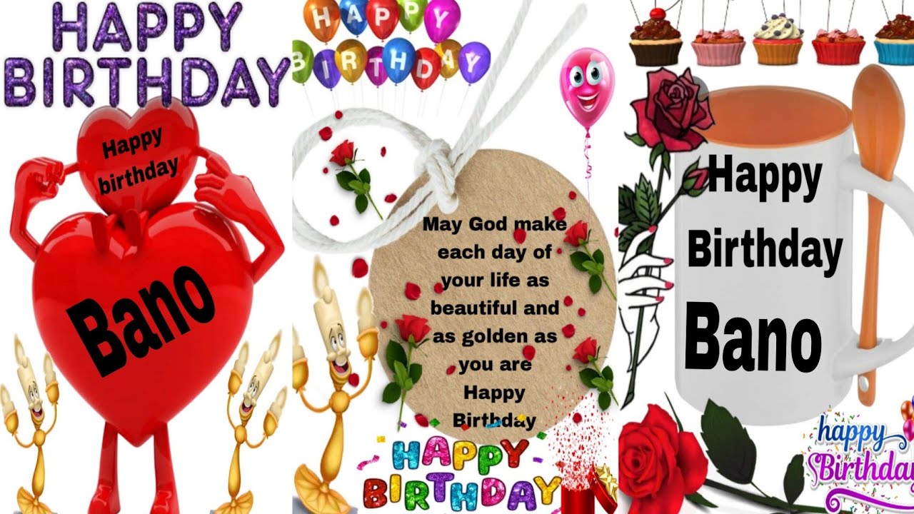 Happy birthday Bano/happy birthday to you Bano/happy birthday song bano ...