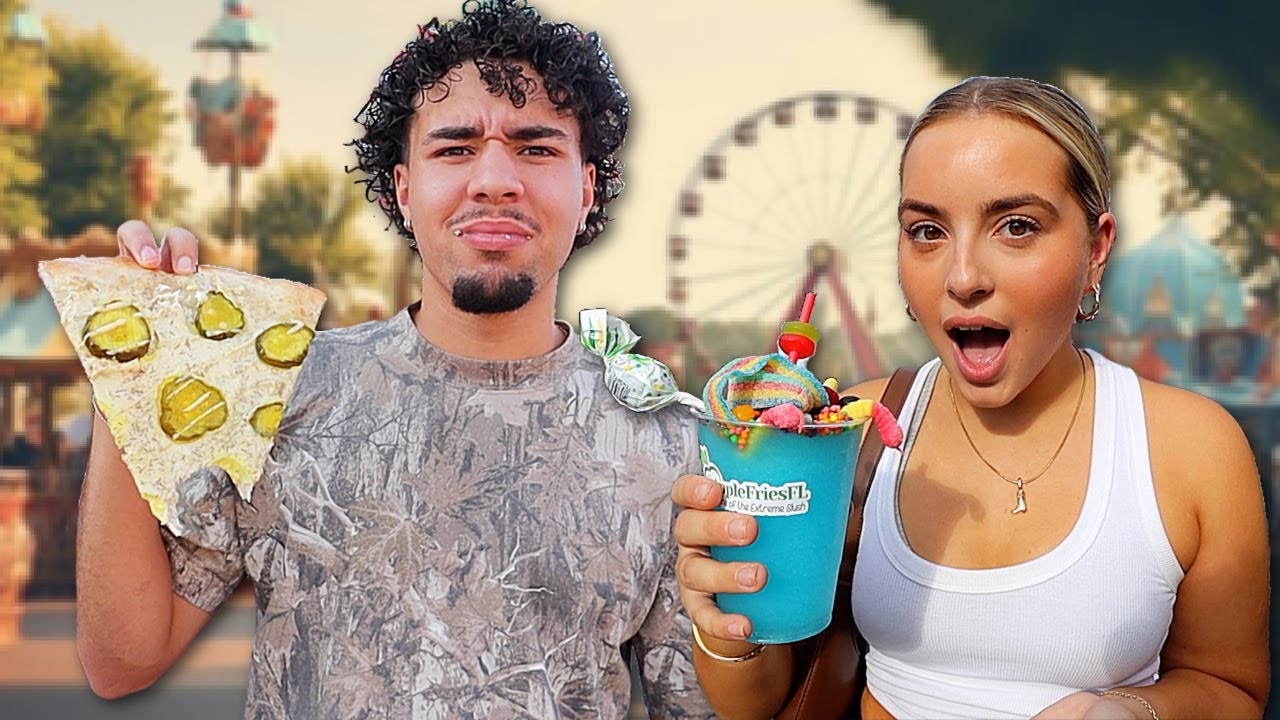 We Tried CRAZY Food At The FAIR!! *10,000 CALORIES CHALLENGE* - YouTube