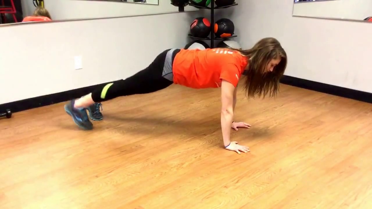 High Plank with Single Leg Lift - YouTube