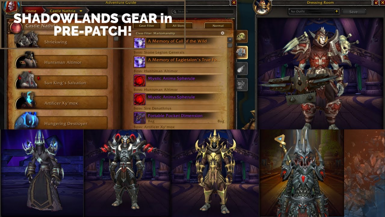 SHADOWLANDS GEAR in PRE-PATCH - YouTube