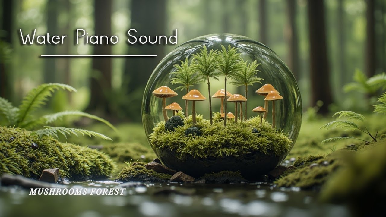 Relaxing Piano Music Water Sounds Mushrooms Forest 🌲 Sleep Spa Yoga Study Nature Ambience 🧘‍♀️ ...