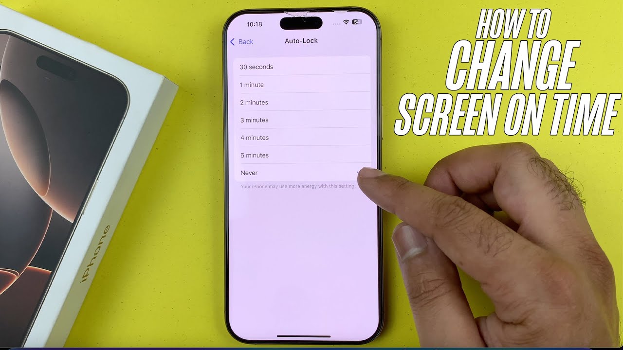 How to Change Screen Timeout On iPhone 16 / 16 Pro - YouTube
