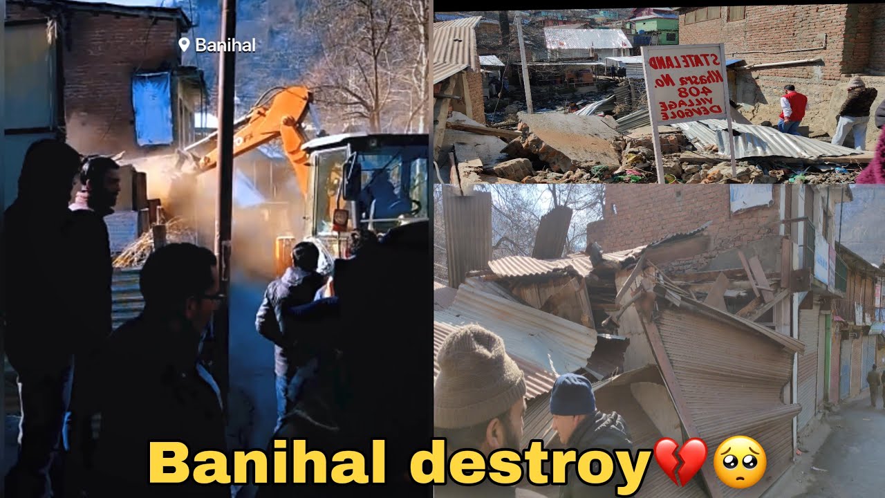 Black Day For Banihal Market 🥺💔 || Encroachment Drive - YouTube