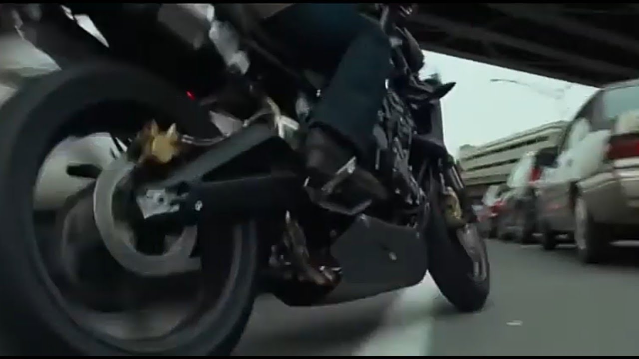 Salt bike chasing freeway scene - YouTube