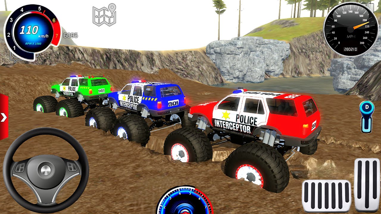 Police Monster Trucks Dirt Off-Road Driver #1-Car Driving FHD KAKA ...