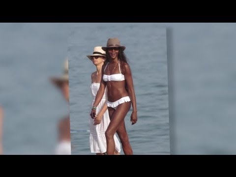 Naomi Campbell Looks Stunning in a White Bikini - Splash News | Splash News TV | Splash News TV