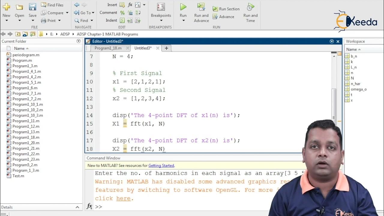 MATLAB Program Circular Convolution using DFT - YouTube