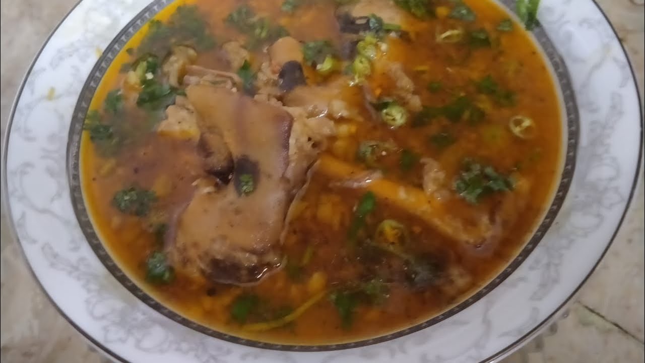 Mutton Bong Paya ( Trotters) Recipe | Chotay Paay Recipe Simple and ...