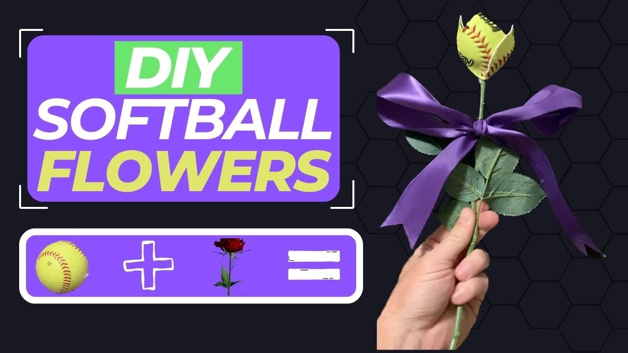 How to Make Softball Roses - YouTube
