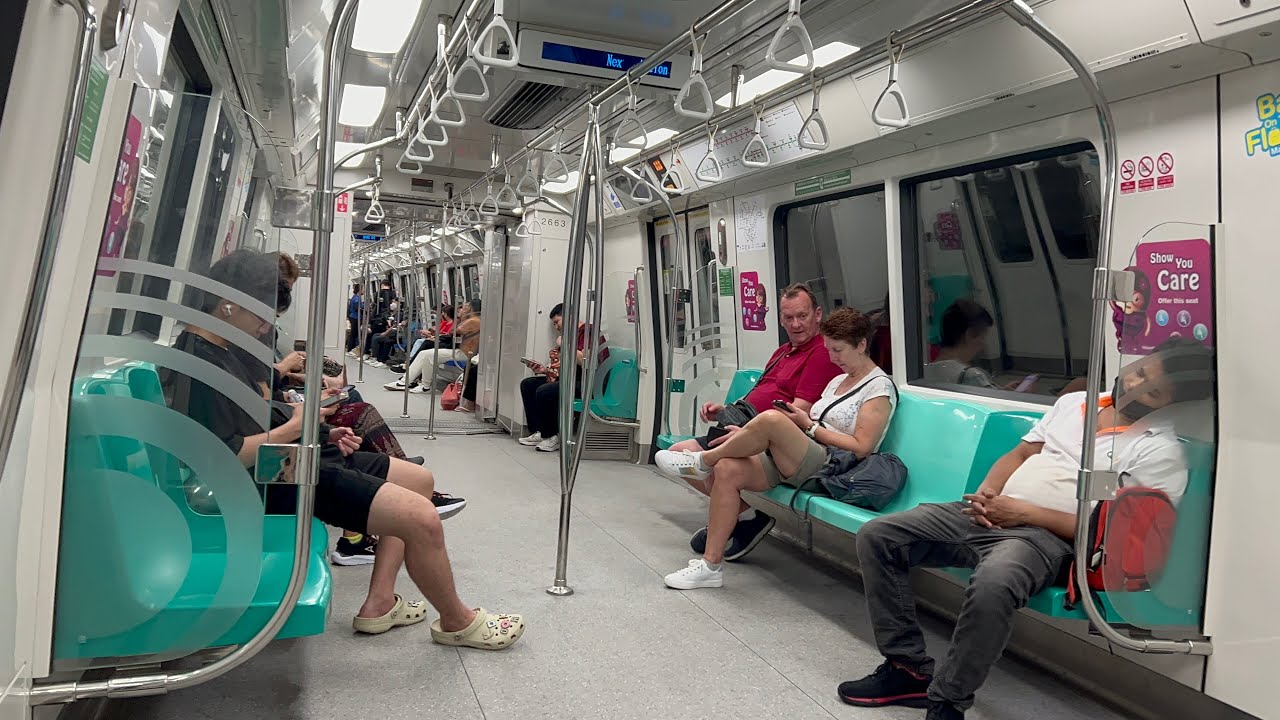 SINGAPORE MRT TRAIN RIDE FROM WOODLANDS MRT-BISHAN MRT STATION ...